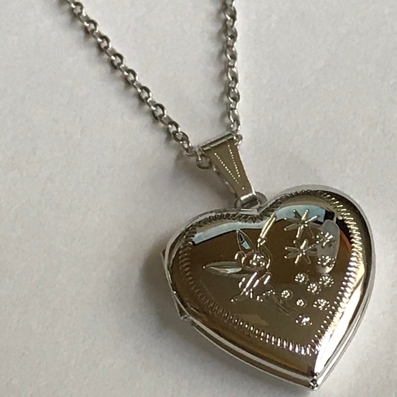 Disney | Jewelry | Disney Tinker Bell Heart Locket Necklace 8 | Poshmark
